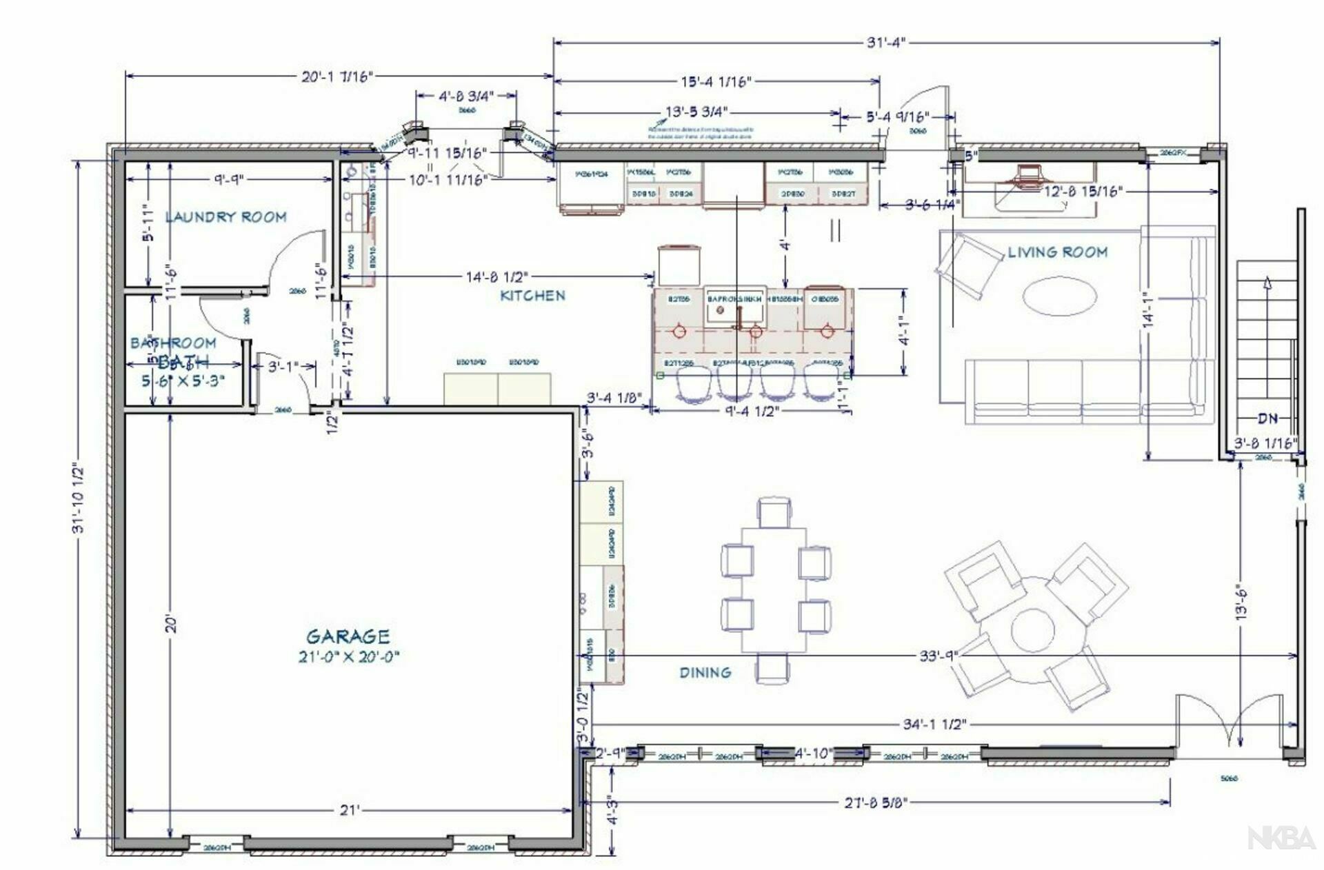 Bath Floor Plan Kitchen 8 Unit, 2 Bedroom, 1 Bathroom Modern Apartment